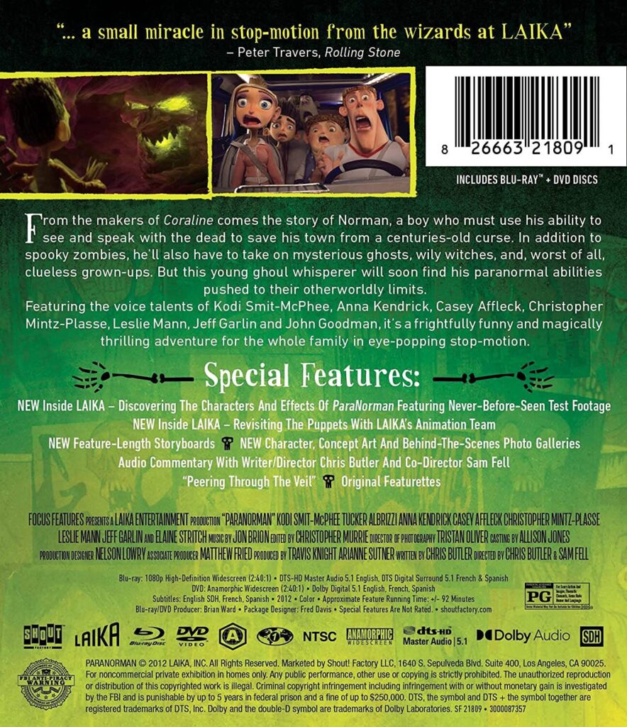 ParaNorman Blu-ray + DVD – fílmico