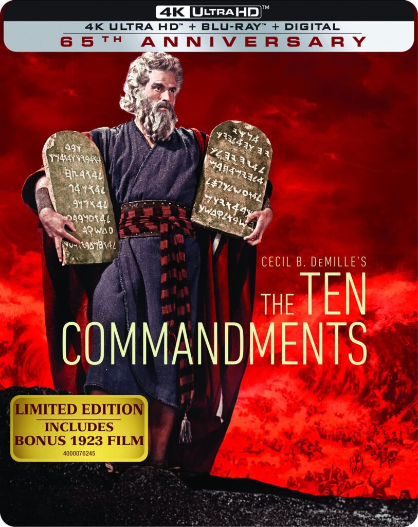 The Ten Commandments UHD4K Blu-Ray (SteelBook / 65th Anniversary) – fílmico